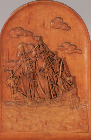 RELIEF, sailing ship, carved wood. Art - Other - Auctionet