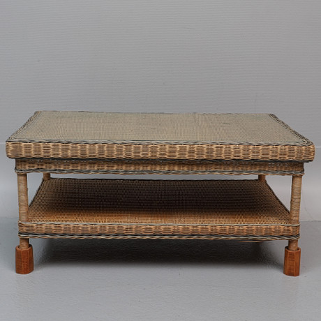 SOFFBORD, rotting & glas, 1900-tal. Möbler - Trädgårdsmöbler - Auctionet