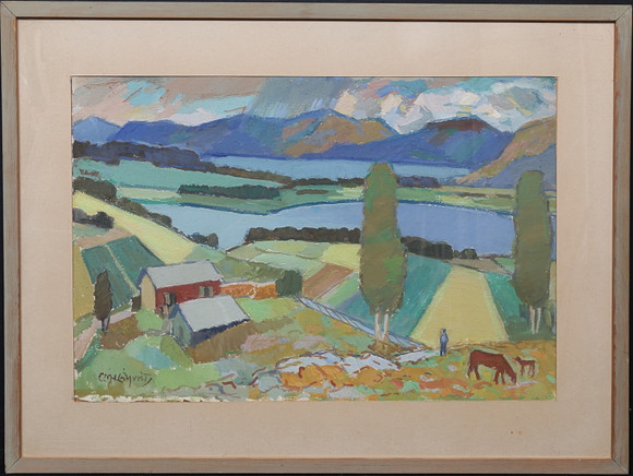 CARL MAGNUS LINDQVIST. Gouache. Signerad. Konst - Måleri - Auctionet