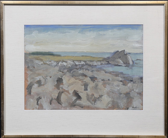 LOUIS BASTIN. Blandteknik, signerad. Konst - Måleri - Auctionet