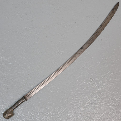 SABER, so-called, Shashka, Caucasian, with silver handle, 19th century ...