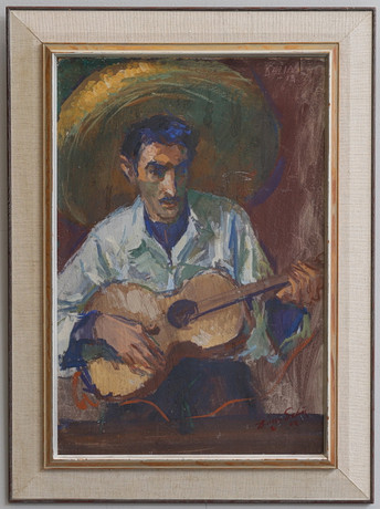 BIRGER SELIN. Oil on Board, "Morocco", signed and dated 1962. Art ...