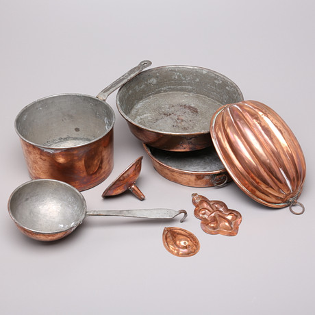 COPPER OBJECTS, 8 parts, including ALADAB FORM. Silver & Metals ...