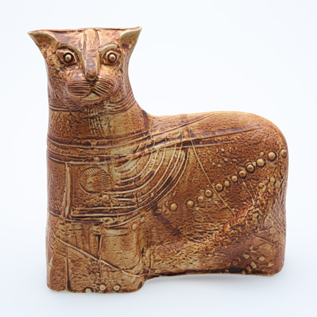 BERTIL VALLIEN. FIGURIN "katt" terra-serien. Rörstrand. Keramik ...