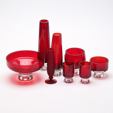 GLASS OBJECTS, 8 parts, Reijmyre. Glass - Utility glass - Auctionet