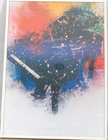 ARDY STRÜWER. Affisch, offsettryck, Gotland Chamber music festival 1987 ...