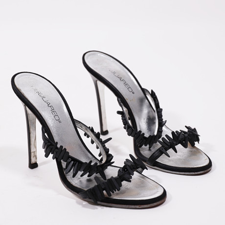 DSQUARED SANDALS IN LEATHER AND WOOD Nº37. Vintage & Designer Fashion ...