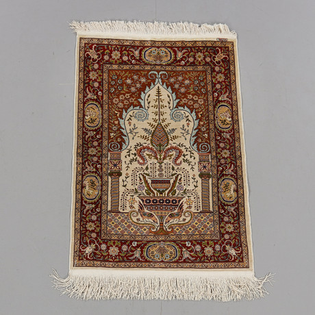 ORIENTMATTA, persisk, silke, ca 103x70 cm. Mattor & Textil - Mattor ...