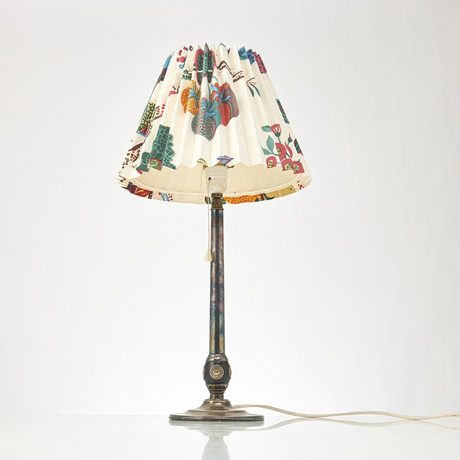 BORDSLAMPA, nysilver, GAB, 1900-talets första hälft. Belysning & Lampor ...