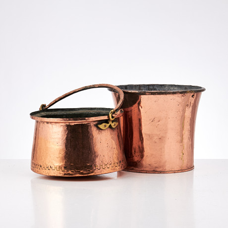 BUCKET, KETTLE, 19th century, copper. Folk art - Other - Auctionet