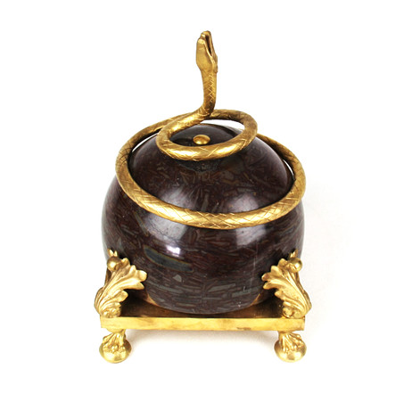 ORMOLU & GRANITE SNAKE CENTREPIECE. Miscellaneous - Miscellaneous ...