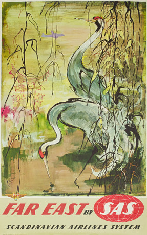 SAS - OTTO NIELSEN (1916-2000). FAR EAST BY SAS, around 1960, monogram ...