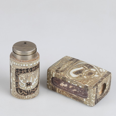 NILS THORSSON. Encendedor y caja de fósforos, Baca, Aluminia, Royal ...