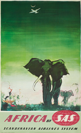 SAS - OTTO NIELSEN (1916-2000). AFRICA BY SAS, around 1960, monogram ...
