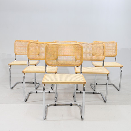 STOLAR, 6 st, Bauhaus-stil, Italien, 1900-talets andra hälft. Möbler ...