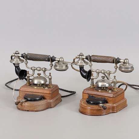 DESK PHONES, a pair, with self-selector, LM Ericsson & co, Stockholm ...