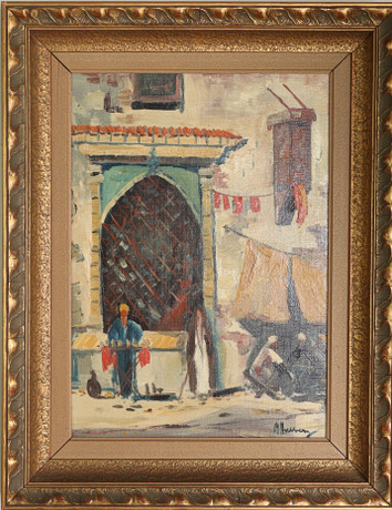 MAX HELLBERG. OLJA PÅ DUK signerad. Konst - Måleri - Auctionet