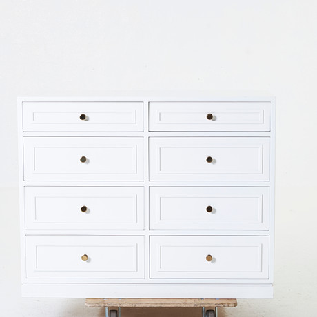 OVE FEUK, chest of Chest of drawers, NK, 1970s, white lacquered, pull ...