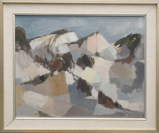 GÖSTA CALMEYER. Oil on canvas, Composition, signed, Calmeyer, dated -59 ...