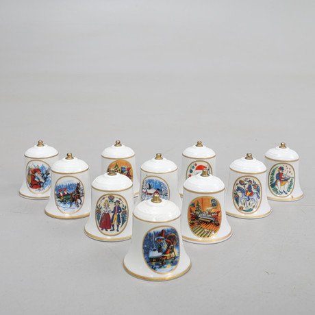 JULKLOCKOR, 10 st, porslin, Rörstrand. Keramik & Porslin - Europeiskt ...