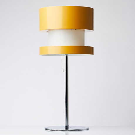 LUXUS, table lamp, labeled, shaft in chromed steel, shades in plastic ...
