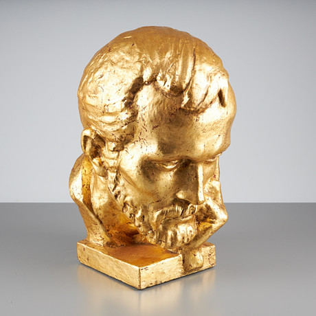 AUKUSTI VEURO (1886-1954). Aleksis Kivi (1934), signed, painted plaster ...