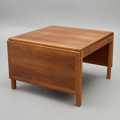 COFFEE TABLE with flaps, 1960s, labeled Danish Furniture makers ...