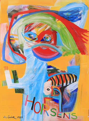 LIS ZWICK. Affisch Horsens, med dedikation. Konst - Grafik - Auctionet