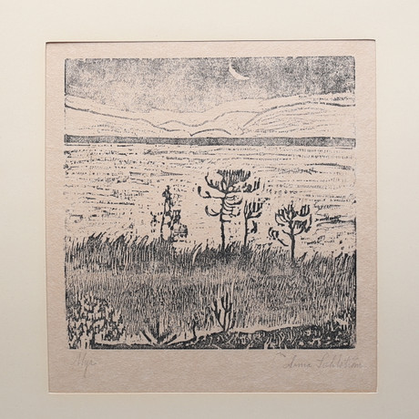 ANNA SAHLSTRÖM. Träsnitt, signerad. Konst - Grafik - Auctionet