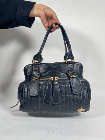 CHLOÉ TWO HANDLE BAG IN BROWN LEATHER. Vintage & Designer Fashion ...