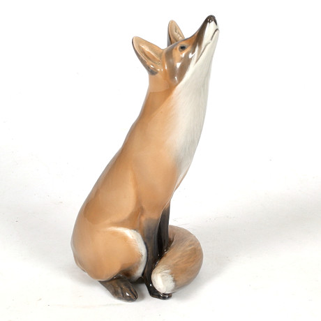 FIGURIN, porslin, räv, Erik Nielsen, Royal Copenhagen, Danmark. Keramik ...