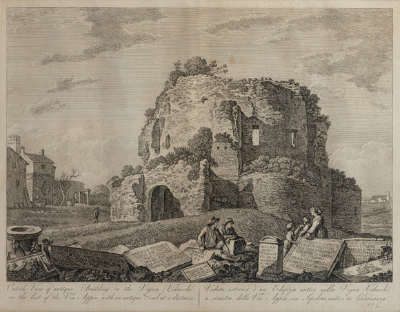 CARLO LABRUZZI (1748-1817). Veduta esterna d'un Edificio antico nella ...