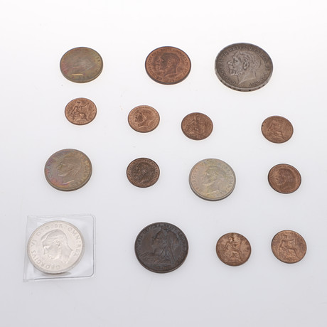 A SMALL COLLECTION OF GEORGE V AND GEORGE VI COINS. Coins, Medals ...