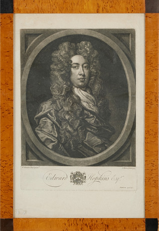 JOHAN FABER II (1684-1756). "Edward Hopkins, Esquire", mezzotint, 1735 ...