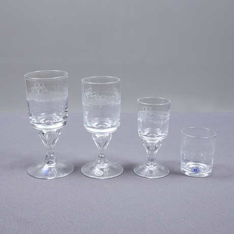 GLASSWARE, 16 pieces, "Antique", Reijmyre. Glass - Tableware - Auctionet