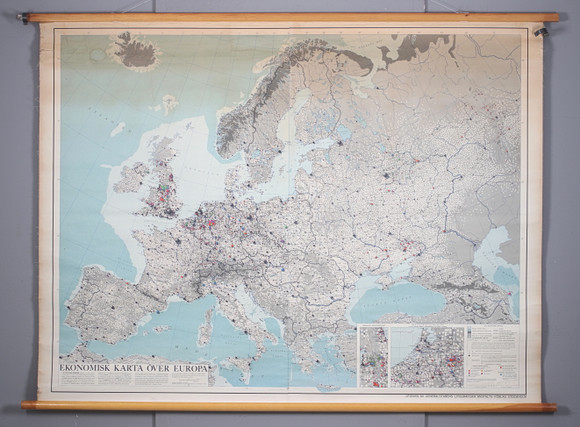 SCHOLPLANSCH, economic map of Europe, 1953. Books, Maps & Manuscripts ...
