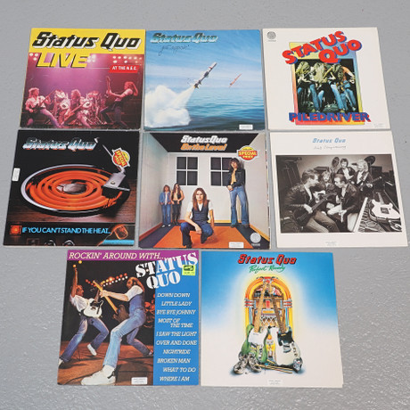 STATUS QUO, 9 st vinylalbum, 1970-80-tal. Övrigt - Övrigt - Auctionet
