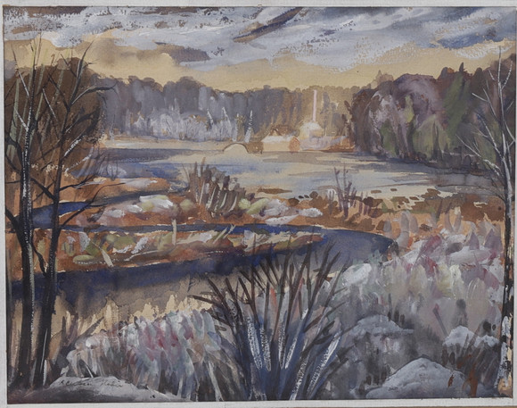 REUBEN HEDIN. Watercolor, landscape motif, signed. Art - Paintings ...