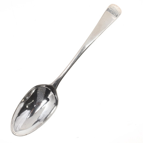 EN GEORGE III MITTEN AV SLOG SILVER GAMLA ENGELSKA MÖNSTER SKED. Silver ...