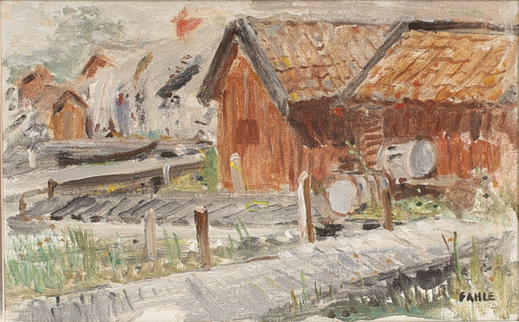 GUSTAF ADOLF FAHLE. Olja på duk, signerad. Konst - Måleri - Auctionet