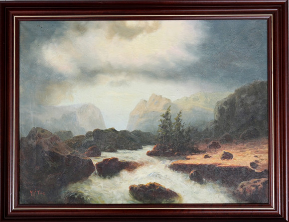 MARTIN JOHAN TENGBERG. Olja på duk,, signerad M J Tengberg. Konst ...