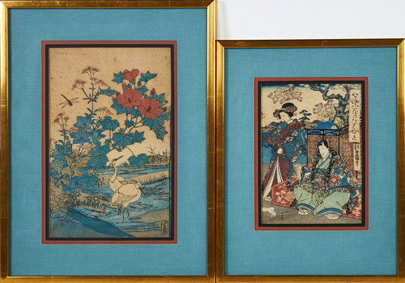 ATTRIBUTED TO UTAGAWA TOYOKUNI III (1786-1864). / after, 1+1, 19th ...