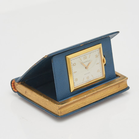 Chandeleur, travel clock / table clock, manual winding, stainless steel ...