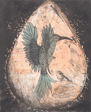 GÖRAN DAHL (1944-). Phoenix, etching indistinctly signed, dated and ET ...