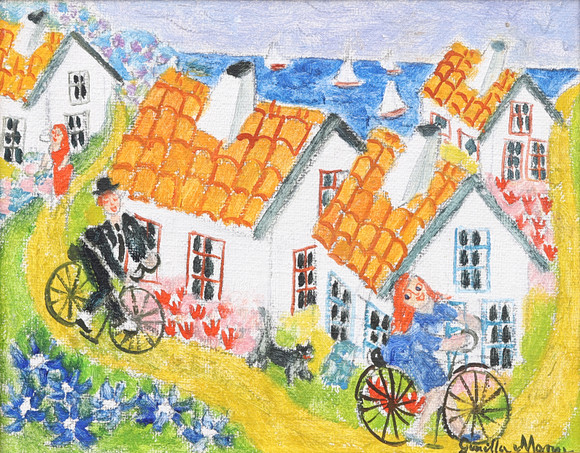GUNILLA MANN. Olja på duk, signerad. Konst - Måleri - Auctionet