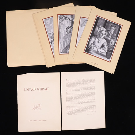 EDUARD WIIRALT. Folder offset reproductions, incomplete. Art ...