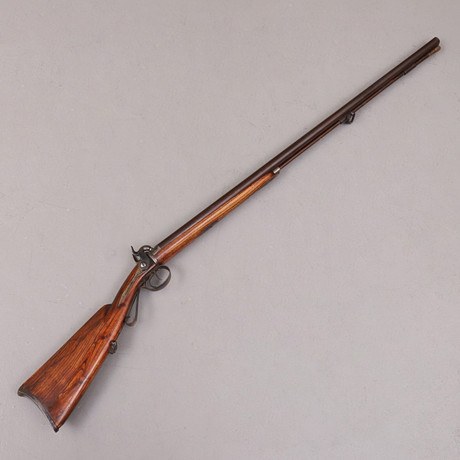 BUCKLE RIFLE, double barrel, Sweden, 1850s. Weapons & Militaria - Guns ...