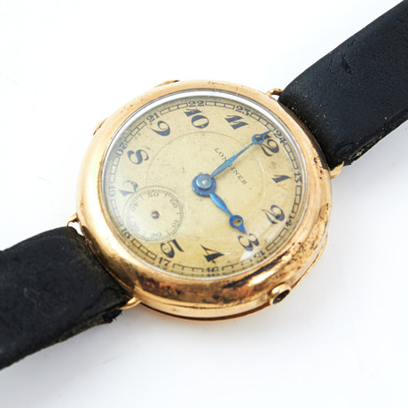 WOMEN'S WATCH, 18k gold, Longines, manual, seconds, enamel dial, with ...