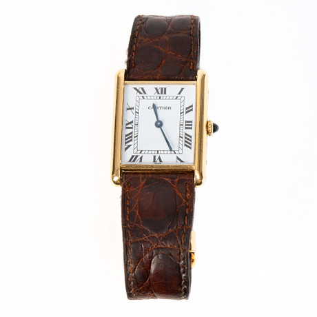 CARTIER, armbandsur, "Thank automatique, 18K guld, 1980-tal. Klockor ...