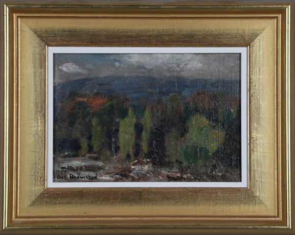 OLLE RHÖNNSTAD. olja på pannå, signerad. Konst - Måleri - Auctionet